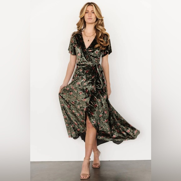 Baltic Born | Dresses | Baltic Born Velvet Wrap Dress | Poshmark